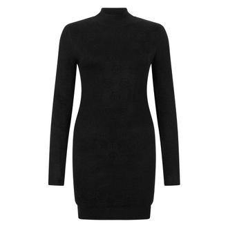 Philipp Plein Strick-Tageskleid Monogram - - Dresses - Damen - Schwarzk - S