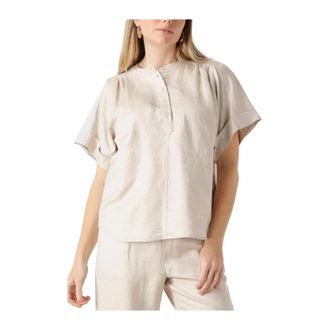 Minus Sand Leinenbluse - - Blouses & Shirts - Damen - Beige - L