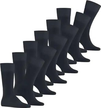 Falke Herren Socken blau Baumwolle unifarben