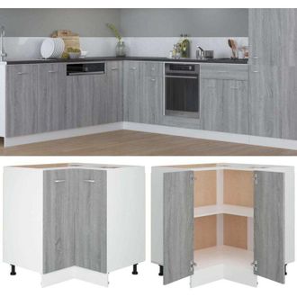 vidaXL Vidaxl - Meuble de cuisine Lyon Gris Sonoma 75,5 x 75,5 x 81,5 cm Bois ding&eacute;nierie