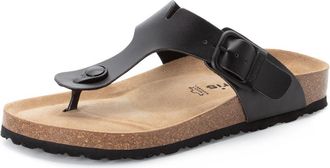 Tamaris Damen Fu&szlig;bett Pantolette flach, schwarz, 39 EU