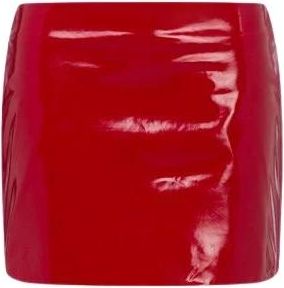 Moschino Femme, Jupes, Rouge, Taille: 36 FR Mini-jupe en cuir verni