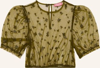 Kr&uuml;ger Kr&uuml;ger Dirndlbluse Arla Aus Mesh gruen