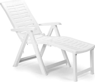 Dmora Dmora Faltbare Outdoor-Sonnenliege, Made in Italy, 60x108x109, wei&szlig;e Farbe