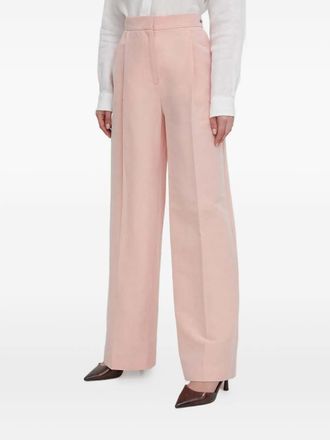 Barbour pantalon à design plissé - Rose