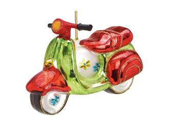 Sareva Weihnachtskugel Scooter Gr&uuml;n Rot