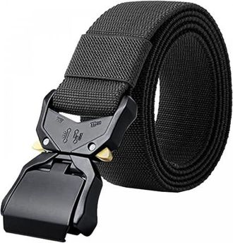 D555 Dale Ceinture tactique en toile pour homme Noir, Noir, XXXL