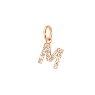 Gigi Clozeau Lucky Letter M Pendant - - Accessories - Damen - Rosa - ONE SIZE