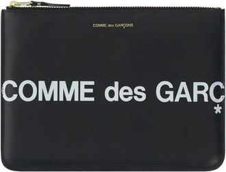 Comme Des Gar&ccedil;ons Homme, Accessoires, Noir, Taille: ONE Size Porte-monnaie en cuir avec logo imprim&eacute;