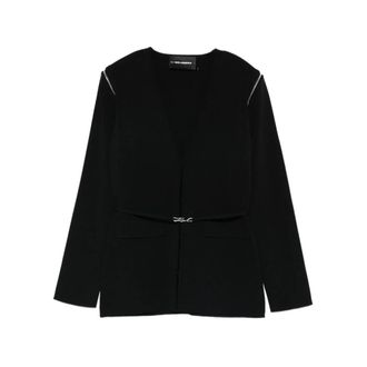 Karl Lagerfeld Transformer V-Ausschnitt Cardigan - - Knitwear - Damen - Schwarzk - S