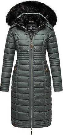 Navahoo B670 Manteau dhiver matelass&eacute; pour femme, Bleu temp&ecirc;te, S