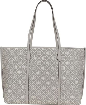 Tory Burch Femme, Sacs, Gris, Taille: ONE Size Perry T Monogram Tote