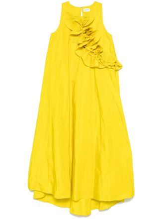 P.A.R.O.S.H. robe longue à volants - Jaune