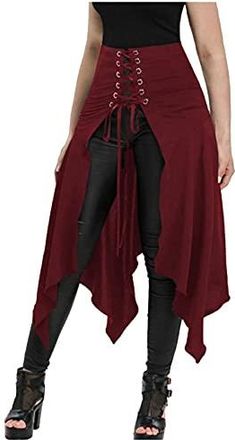 SoonerQuicker Jupe D&eacute;Contract&eacute;E Fendue Portefeuille Asym&eacute;Trique &eacute;Lastique Taille Haute Maxi Drap&eacute;E Solide Sexy Mini Mi Longue Courte Chic Grande Boheme Ete Pliss&eacute;E 