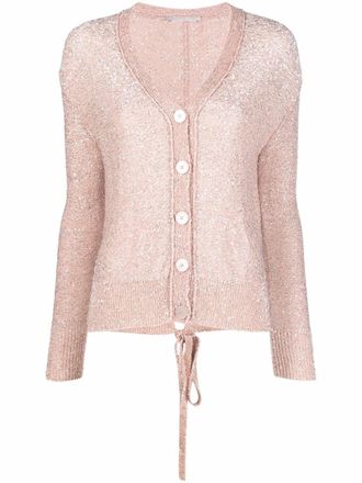 Stella McCartney cardigan brod&eacute; de sequins &agrave; col v - Rose