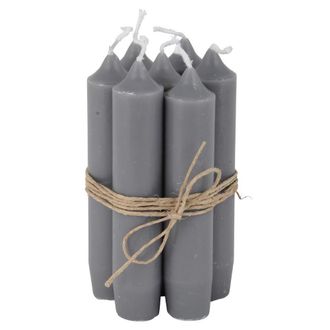 Ib Laursen Ib Laursen Stabkerzen Set klein dunkelgrau (8 Stück), für Feier / Haushalt / Dekoration