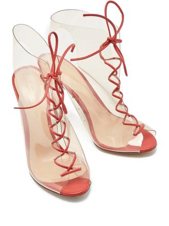 Gianvito Rossi Helmut Schn&uuml;rstiefel - Rot