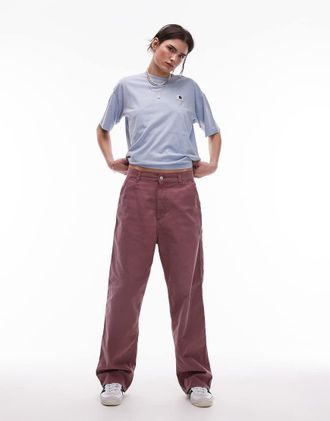 Carhartt Work in Progress Brandon - Jean ample - Vieux rose