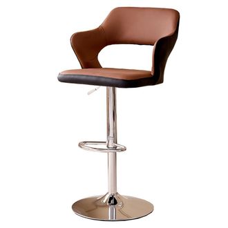 Generic H&ouml;henverstellbare Barhocker aus Leder mit R&uuml;ckenlehne und Armlehnen - Drehbare K&uuml;chenst&uuml;hle f&uuml;r Esszimmer, Restaurant und B&uuml;ro - Red Island Seating