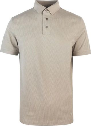 Emporio Armani Klassisches Baumwoll-Poloshirt - - Tops - Herren - Beige - S