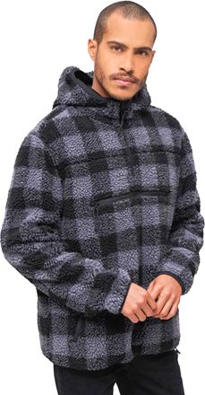 Brandit Teddyfleece Worker Pullover, Farbe: Black/Grey, Größe: 4XL