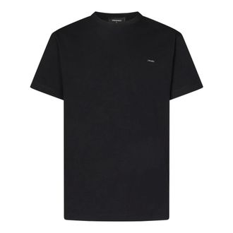Dsquared2 Homme, Tops, Noir, Taille: XL T-shirt en Coton Noir Cool Fit