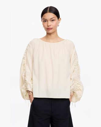 Arket Geraffte Bluse -Beige