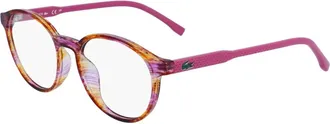 Lacoste unisex, Accessoires, Rose, Taille: 48 MM Monture Havana Rose Lunettes