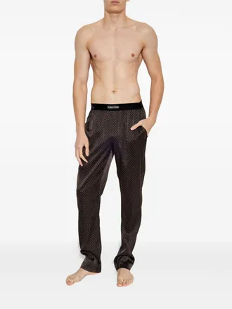 Tom Ford Mens Trousers Stretch Velvet Chocolate Silk