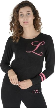 Dee Ocleppo Femme, Pulls, Noir, Taille: 40 FR Pull ras du cou en cachemire Stockbridge