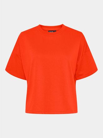 Pieces T-Shirt Chilli Summer 17118870 Orange Loose Fit