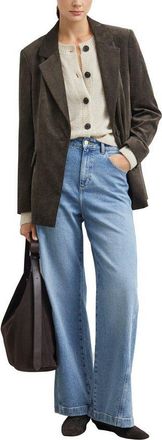 Comma Strickjacke mit Knopfleiste und Wolle