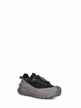 Moncler Mens Sneakers Trailgrip Gtx Charcoal Grey Calf Leather Trainers