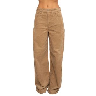 Ralph Lauren Pantalon large c&ocirc;tel&eacute; - Femme - Pantalons - Brun - Taille: W27