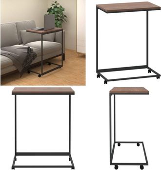 vidaXL Vidaxl - Beistelltisch mit Rollen Schwarz 55x35x70 cm Holzwerkstoff - Couchtisch - Beistelltisch - Side Table - Nachttisch - Dekotich - Home & Living