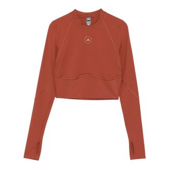 adidas by Stella McCartney Long Sleeve Training Hauts - Femme - Sport - Rouge - Taille: 42 FR