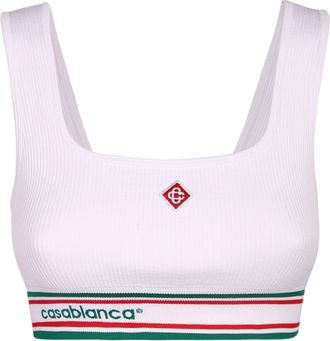 Casablanca Femme, Tops, Blanc, Taille: 38 FR Hauts sans manches