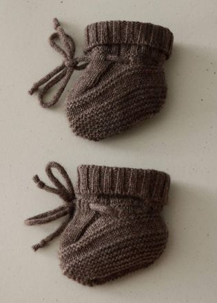Mango Chaussettes 100 % cachemire avec naud marron moyen - Home - Taille unique - MANGO HOME