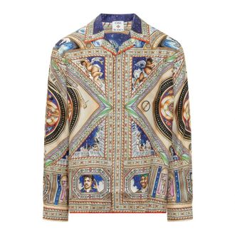 Casablanca Take Me To Church Cuban Collar Silk Shirt - - Shirts - Herren - Mehrfarbig - M