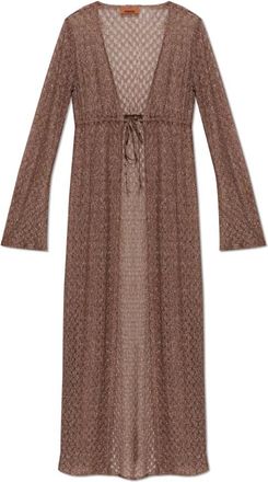Missoni Femme, Maillots de bain, Brun, Taille: 36 FR Robe de Plage Avec Fil Lurex