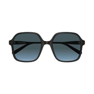 Valentino VLogo Sonnenbrille mit rechteckigem Rahmen - - Accessories - Damen - Schwarzk - 56 MM
