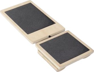 Generico Ankle Foot Strengthener Trainer - Wooden Foot Strengthener Trainer, Easy to Carry Corrector, Anti Slip Wobble Board for Sprained Ankle, Stability Exer
