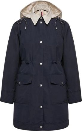 Moncler Femme, Manteaux, Bleu, Taille: 42 FR Begonia 3-en-1 Veste Longue &agrave; Capuche en Duvet