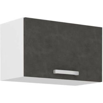Les Tendances Les Tendances - Meuble hotte porte basculante - Gris mat - l 60 x 31,6 x h 36 cm - lassen