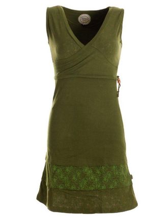 vishes Sommerkleid Kurzes &auml;rmelloses mini Sommerkleid bedruckt Tunika Elfen, Hippie, Goa, Ethno Style