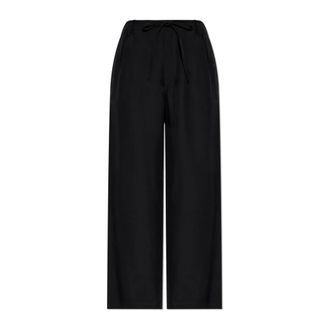 Yohji Yamamoto Femme, Pantalons, Noir, Taille: 34 FR Pantalon Droit
