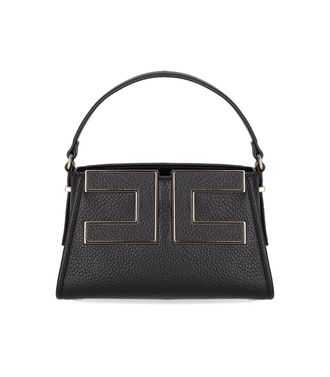 Elisabetta Franchi SAC &Agrave; MAIN NOIR AVEC MAXI LOGO ELISABETTA FRANCHI
