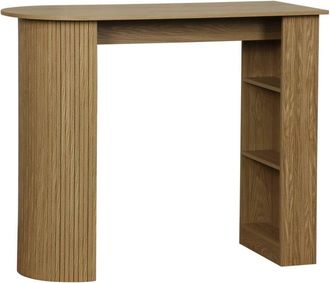 Sweeek Sweeek - Bar-Tisch, hoher K&uuml;chentisch aus Holzdekor mit Stauraum