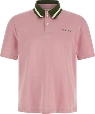Marni Homme, Tops, Rose, Taille: M Polo en Piqu&eacute; avec Col Ray&eacute;