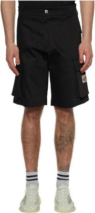 GCDS Gcds, Homme, Shorts, Noir, Taille: S Short cargo avec d&eacute;tail de patch